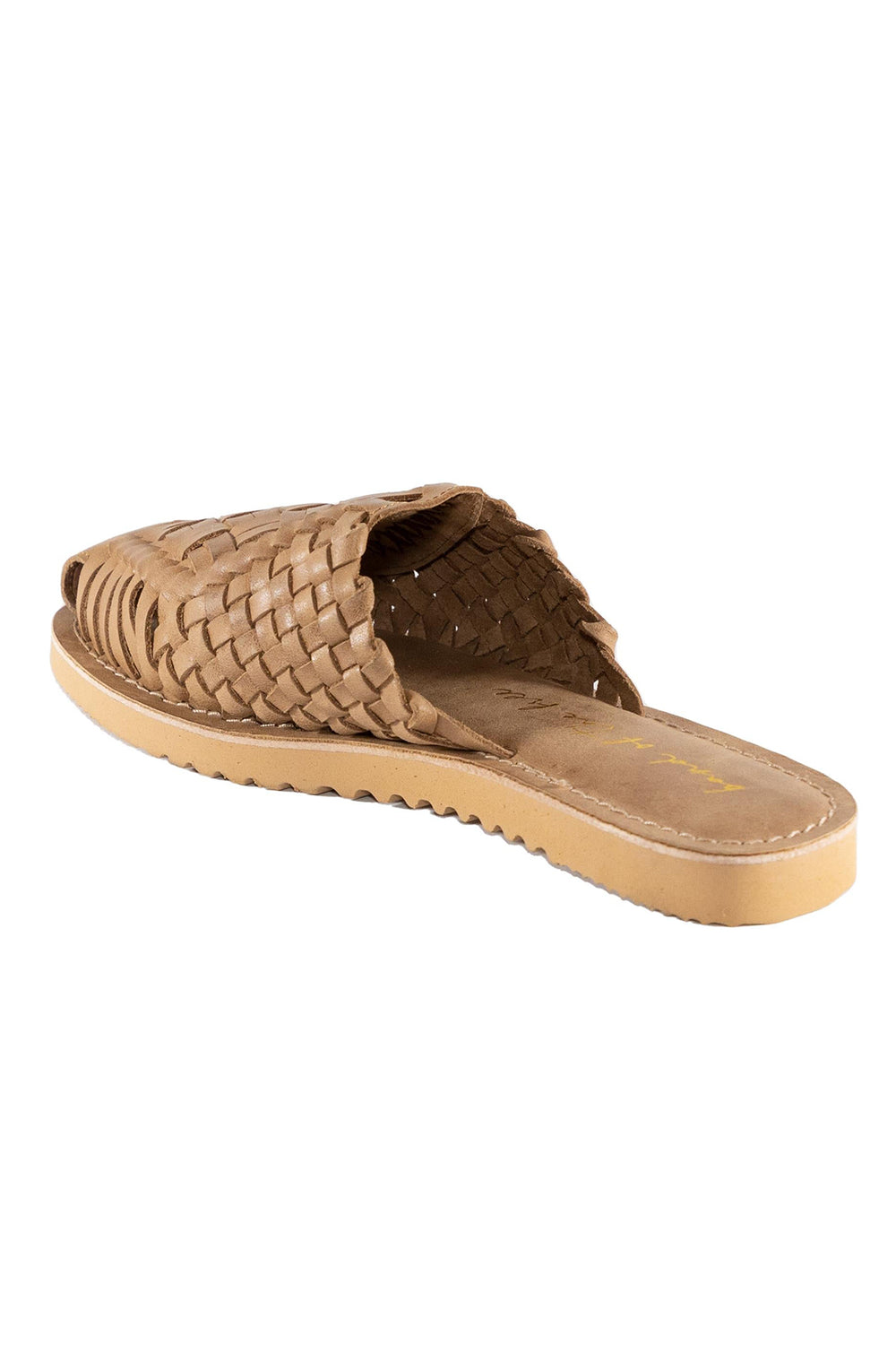 Comet Tan Woven Leather Mule - band of the free